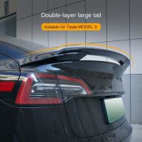 China Tesla Model 3 Double-layer Large Rear Spoiler Sporty Decoration Modification Large Rear Spoiler Accessories for sale