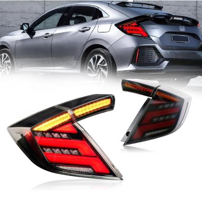 China LED Modified Digital Taillights for Honda Civic Hatchback 2016-2020 Dynamic Turn Signal Light for sale