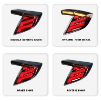 China LED Modified Digital Taillights for Honda Civic Hatchback 2016-2020 Dynamic Turn Signal Light for sale