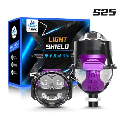 China S25 New 2.5 Inch Dual Lens Dual Direct Laser Effect Car LED Headlights Super Bright Far & Near Light 12V 60W 18000LM for sale