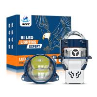China 100W High-Power Ultra-Bright Aluminum Dual-Lens 3inch Car LED Headlight with Integrated High/Low Beam for Motorcycle for sale
