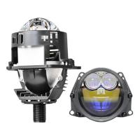 China 90W High-Power Super Bright LED Dual-Light Lens 12V New Car Headlights 3 Inch Dual Direct Laser Far Light Integrated for sale