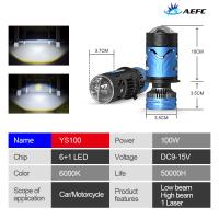 China 100W High-Power Bi-Xenon Lens H4 Solenoid Headlight, Car Laser Lens Biled Headlamp with Strong Illumination for sale