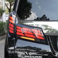 China LED Modified Tail Lights Through-trunk Tail Light for Toyota Alphard 2015-2023 Dynamic Turn Signal Light for sale