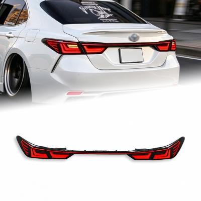 China Dragon-scale Saw-tooth Scale LED Tail Lights Through-trunk Tail Light for Toyota Camry 2018-2021 Dynamic Turn Signal Light for sale