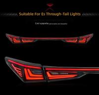 China Dragon-scale Saw-tooth Scale LED Tail Lights Through-trunk Tail Light for Toyota Camry 2018-2021 Dynamic Turn Signal Light for sale