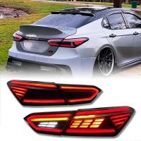 China Ladder-style Cube matrix LED Modified Taillights for Toyota Camry 2018-2021 Dynamic Turn Signal Light for sale