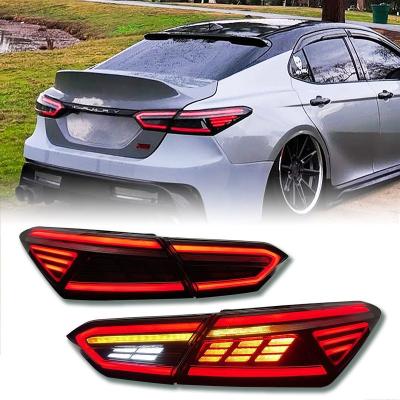 China Ladder-style Cube matrix LED Modified Taillights for Toyota Camry 2018-2021 Dynamic Turn Signal Light for sale