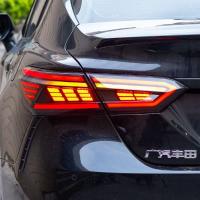 China Ladder-style Cube matrix LED Modified Taillights for Toyota Camry 2018-2021 Dynamic Turn Signal Light for sale