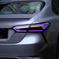 China Ladder-style Cube matrix LED Modified Taillights for Toyota Camry 2018-2021 Dynamic Turn Signal Light for sale
