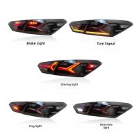 China Fishtail-shaped Y-shaped LED Modified Digital Taillights for Toyota Camry 2018-2021 Dynamic Turn Signal Light for sale