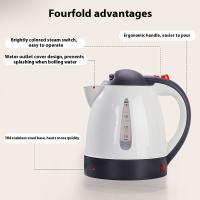 China Portable 12V/24V Electric Tea Kettle for Cars Large Trucks Automatic Power-Off with Cigarette Lighter Made Durable ABS Material for sale