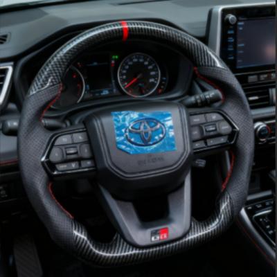 China Carbon Fiber Steering Wheel Assembly with for Logo Design for Upgrading Models Like Prado Land Cruiser Hilux Crown-Made China for sale