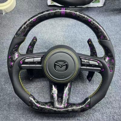 China Forged Carbon Fiber Steering Wheel Assembly For Mazda Upgrade for sale