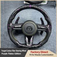 China Forged Carbon Fiber Steering Wheel Assembly For Mazda Upgrade for sale