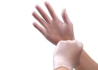 China Embossed Long Cuff 3.5g PVC Medical Gloves for sale
