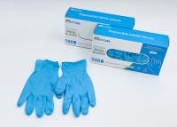 China Size S-M-L-XL Blue Colour Powder Free Protective Disposable Nitrile Gloves for sale