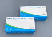 China 245mm Clear Industry Vinyl Disposable Pvc Gloves / Customers' Logo for sale