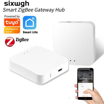 China SIXWHG Tuya Smart Life Alexa Smart Home Gateway Hub MultifunctionalWhole-House Intelligence Control for Bluetooth Zigbee Devices for sale