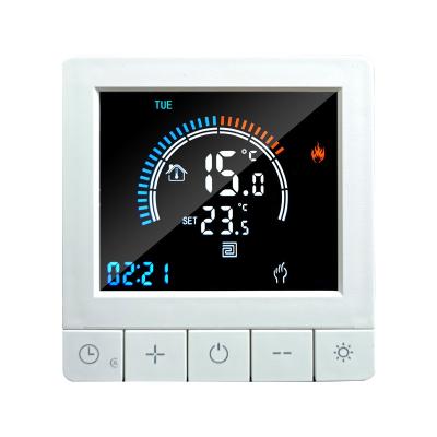 China SIXWGH Tuya Smart Thermostat Wi-Fi App Control OLED Display Slider Design Voice Control 7-Day Schedule 16A Load Works Home for sale
