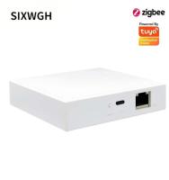 China SIXWGH 3-in-1 Smart Home Gateway: Zigbee Hub + WiFi Router+Voice Control Center Compatible with Apple Google Home Alexa & Tuya for sale