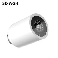 China SIXWGH Tuya Zigbee & Wi-Fi Smart LCD Touchscreen Thermostatic Radiator Valve Programmable Temperature Control APP Voice Eco Home for sale