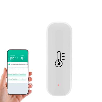 China SIXWGH Tuya WiFi Smart Temperature Humidity Sensor Alexa/Google Voice Control 30-Day Data Storage Electric for Home Automation for sale