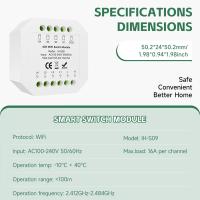 China Tuya 4 Gang WiFi Smart Relay Switch Module 16A, Hidden In-wall Smart Switch, Voice & APP Remote Control for sale
