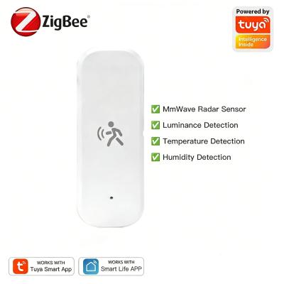 China 4 in 1 Zigbee Tuya mmWave Radar Human Motion Sensor | Brightness, Temperature, Humidity Detection Smart Sensor for sale