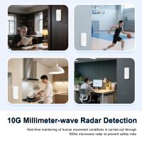 China 10G Millimeter Wave Radar Human Motion Sensor | WiFi Zigbee Version Optional, Tuya Smart Presence Sensor with Temp Humidity Lux Monitor for sale
