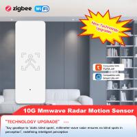 China 10G Millimeter Wave Radar Human Motion Sensor | WiFi Zigbee Version Optional, Tuya Smart Presence Sensor with Temp Humidity Lux Monitor for sale