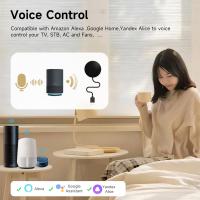 China IHSENO Tuya Smart IR Remote Control, Wi-Fi Universal Infrared Controller for TV AC STB, Voice Control with Alexa Google Assistant Yandex Alice, 360° Coverage, DIY Learning for sale