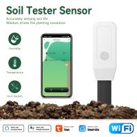China Smart Soil Tester Sensor, Zigbee/WiFi/Bluetooth Soil Moisture & Temperature Monitor with APP Remote Control, Real-Time Data Collection, Low Battery Alert, for Garden Greenhouse Indoor Plants for sale