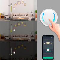 China Tuya Zigbee Smart Knob Dimmer Switch, Wireless Scene Controller & Remote Dimmer for Smart Lights, Supports Single/Double/Long Press & Rotate, Works with Alexa Google Assistant, Requires Tuya Gateway for sale