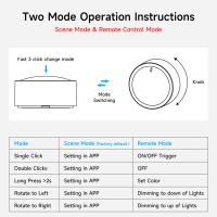 China Tuya Zigbee Smart Knob Dimmer Switch, Wireless Scene Controller & Remote Dimmer for Smart Lights, Supports Single/Double/Long Press & Rotate, Works with Alexa Google Assistant, Requires Tuya Gateway for sale