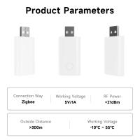 China Tuya ZigBee Signal Repeater, USB Plug-and-Play Range Extender, 20-30m Coverage Expansion for Smart Home Devices, Compatible with Smart Life & Tuya App, Requires ZigBee Gateway for sale