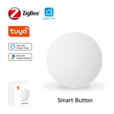 China Tuya ZigBee Smart Button, Wireless Scene Switch, Smart Life App Remote Control, Single/Double/Long Press Trigger, Works with Alexa & Google Assistant, Requires ZigBee Hub, Mini Portable for sale