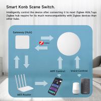 China Tuya ZigBee Smart Button, Wireless Scene Switch, Smart Life App Remote Control, Single/Double/Long Press Trigger, Works with Alexa & Google Assistant, Requires ZigBee Hub, Mini Portable for sale