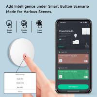 China Tuya ZigBee Smart Button, Wireless Scene Switch, Smart Life App Remote Control, Single/Double/Long Press Trigger, Works with Alexa & Google Assistant, Requires ZigBee Hub, Mini Portable for sale