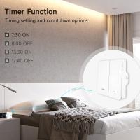 China Tuya WiFi Smart Wall Switch – 1/2/3 Gang Touch Control, Voice & App Remote, Timer Function, Multi-Control Association, Neutral Wire Required, 10A 2000W, Works with Alexa Google Home Yandex Alice for sale