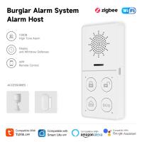 China Tuya WiFi Burglar Alarm System Host – 130dB High-Pitched Siren, APP Remote Control, Auto Arm/Disarm, SOS Emergency, DIY Smart Security Kit with PIR Motion, Door Sensor, Remote & Doorbell for sale