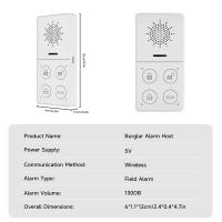 China Tuya WiFi Burglar Alarm System Host – 130dB High-Pitched Siren, APP Remote Control, Auto Arm/Disarm, SOS Emergency, DIY Smart Security Kit with PIR Motion, Door Sensor, Remote & Doorbell for sale