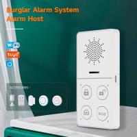 China Tuya WiFi Burglar Alarm System Host – 130dB High-Pitched Siren, APP Remote Control, Auto Arm/Disarm, SOS Emergency, DIY Smart Security Kit with PIR Motion, Door Sensor, Remote & Doorbell for sale