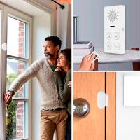 China Tuya WiFi Burglar Alarm System Host – 130dB High-Pitched Siren, APP Remote Control, Auto Arm/Disarm, SOS Emergency, DIY Smart Security Kit with PIR Motion, Door Sensor, Remote & Doorbell for sale