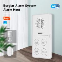China Tuya WiFi Burglar Alarm System Host – 130dB High-Pitched Siren, APP Remote Control, Auto Arm/Disarm, SOS Emergency, DIY Smart Security Kit with PIR Motion, Door Sensor, Remote & Doorbell for sale
