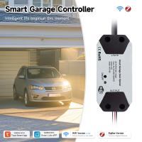 China Smart Garage Door Controller – Tuya WiFi/ZigBee Garage Door Opener Module, APP Remote Control, Voice Command with Alexa & Google Home, Timing & Historical Record, Easy Installation with Door Sensor for sale
