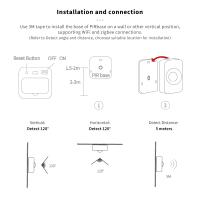 China Tuya WiFi/ZigBee PIR Motion Sensor – Smart Human Body Detector, APP Remote Monitor, Real-Time Alarm, 120° Angle, 5m Range, 360° Base, Alexa & Google Home for sale