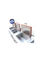 China Industrial Ultrasonic Cleaning Machine 28KHZ 40KHZ 3000W 3 Tank 800x600x550mm for sale