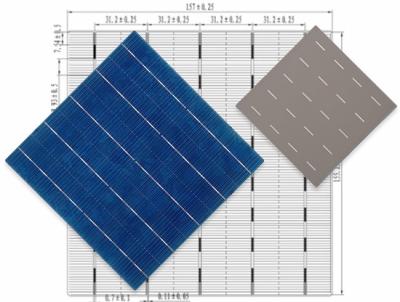 China Polycrystalline Silicon Solar Cell 157mm 4.5W High Efficiency Photovoltaic Cell for Solar Panel for sale