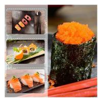 China 500g Seasoned Capelin Roe Masago Orange For Japanese Cuisines for sale